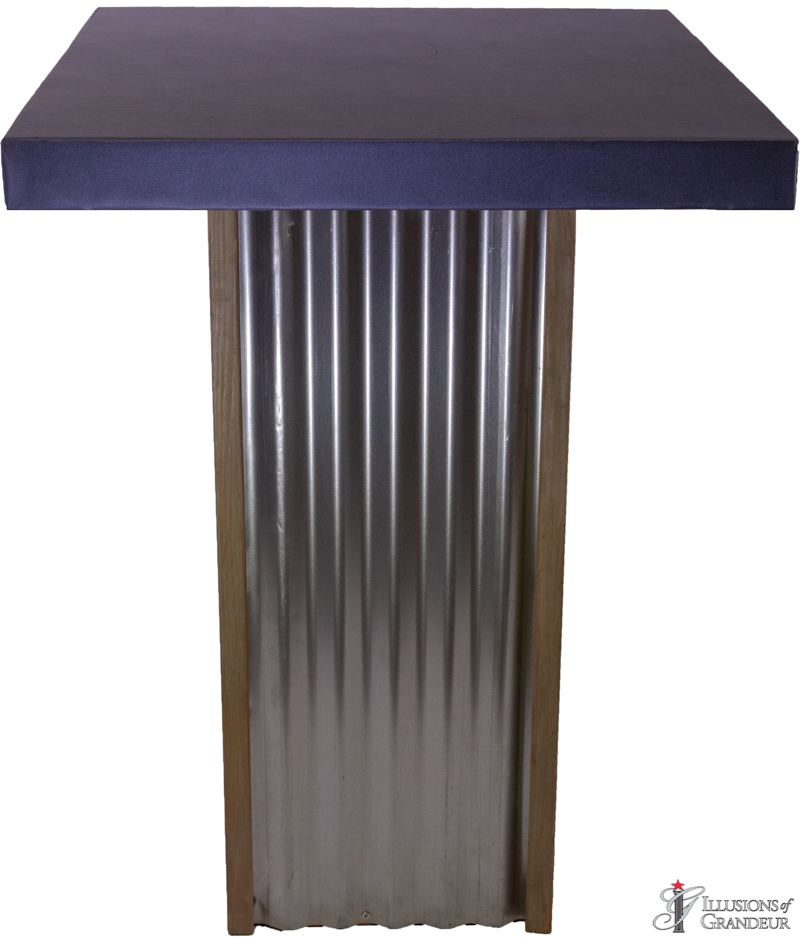 Corrugated Metal Tall Cocktail Tables | Illusions of Grandeur II, Inc.