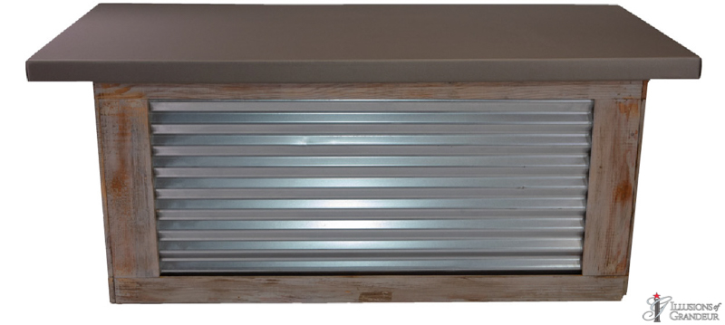 Corrugated Metal Dining Tables | Illusions of Grandeur II, Inc.