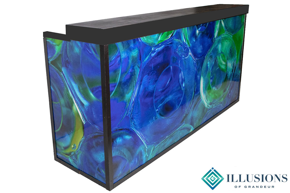Illuminated Glass Float Bar - Illusions of Grandeur II, Inc.